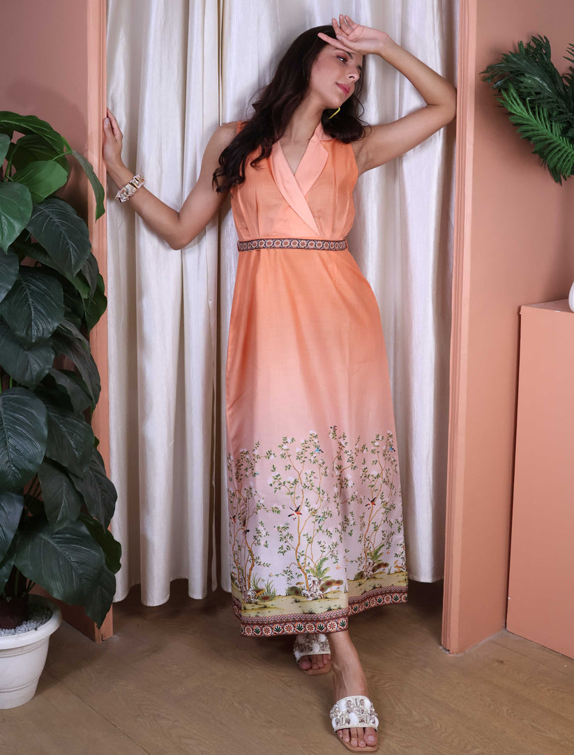 Orange Long dress🧡 – Allure Armoire